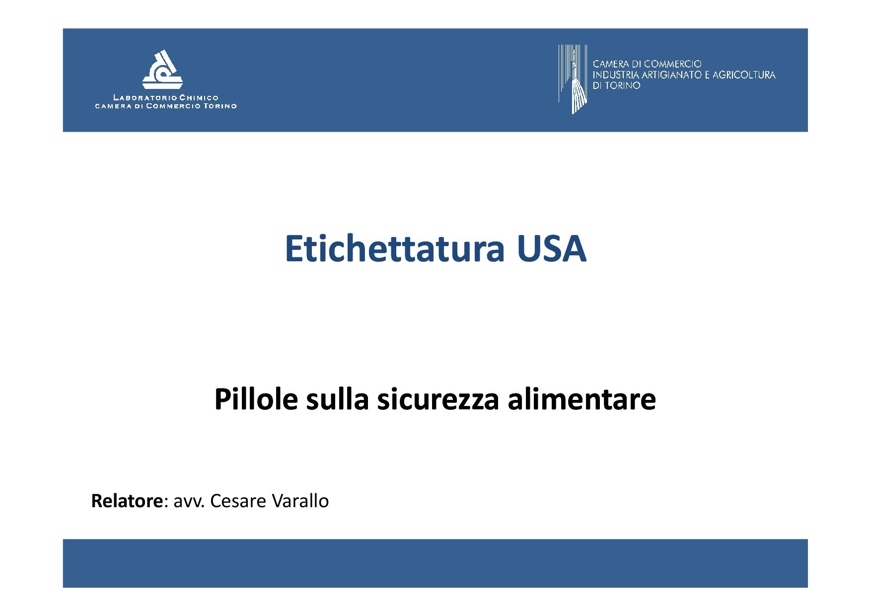 Etichettatura USA - Pillole formative - Maestri del Gusto